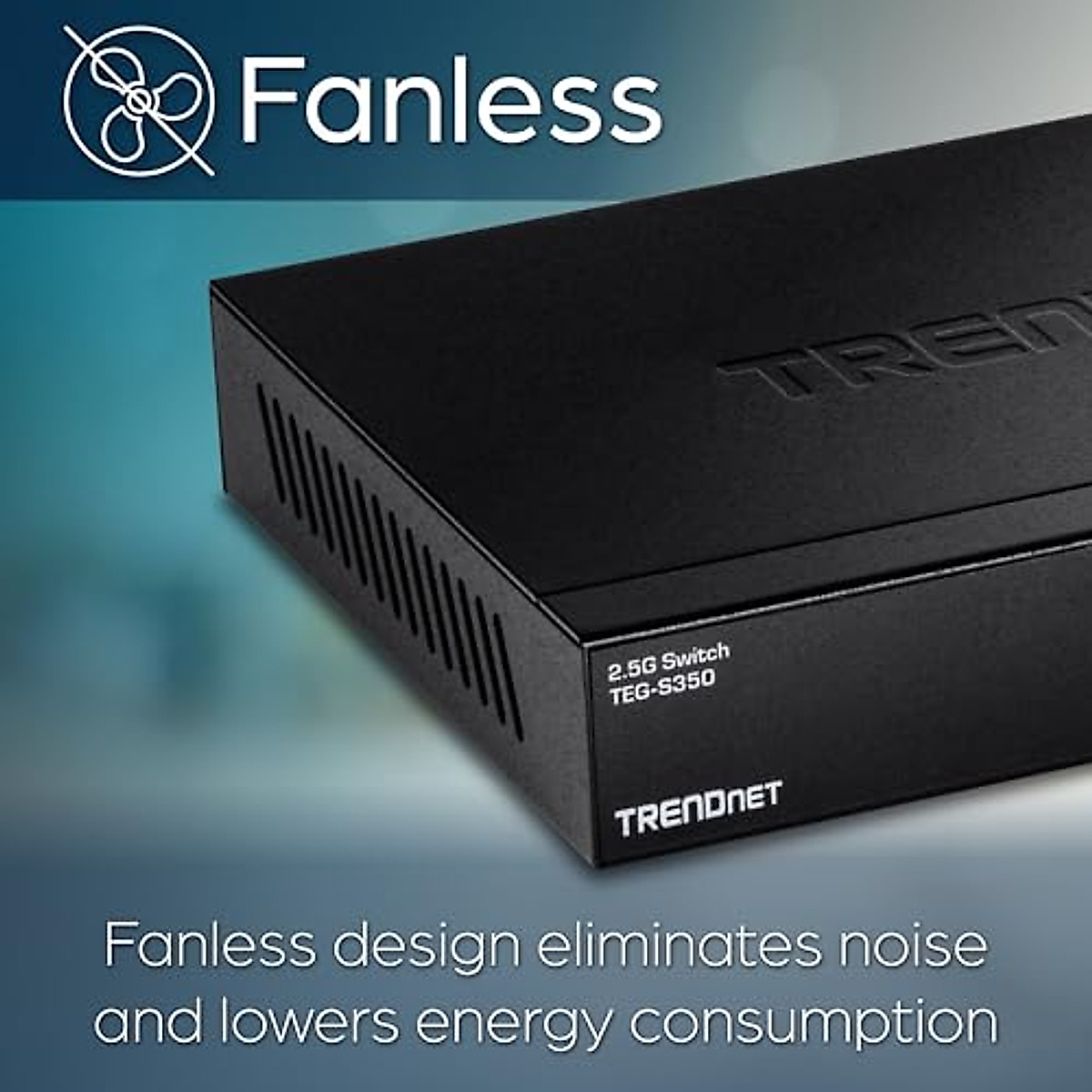 TRENDnet 5-Port Unmanaged 2.5G Gaming Switch, 5 x 2.5GBASE-T Ports, 25Gbps Switching Capacity, Backwards Compatible with 1000Mbps Devices, Fanless, Wall Mountable, Lifetime Protection, Black,TEG-S350