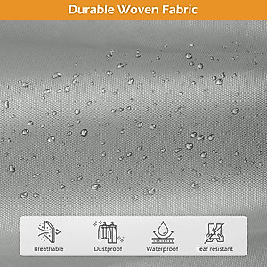 MISSLO 65" Long Garment Bags for Travel Dress Bags Wedding Dress Cover Waterproof Clothing Bags Storage Traveling Clothes Protector for Closet Wardrobe Bags 2 Packs for Gowns, Tuxedos, Coats, Gray