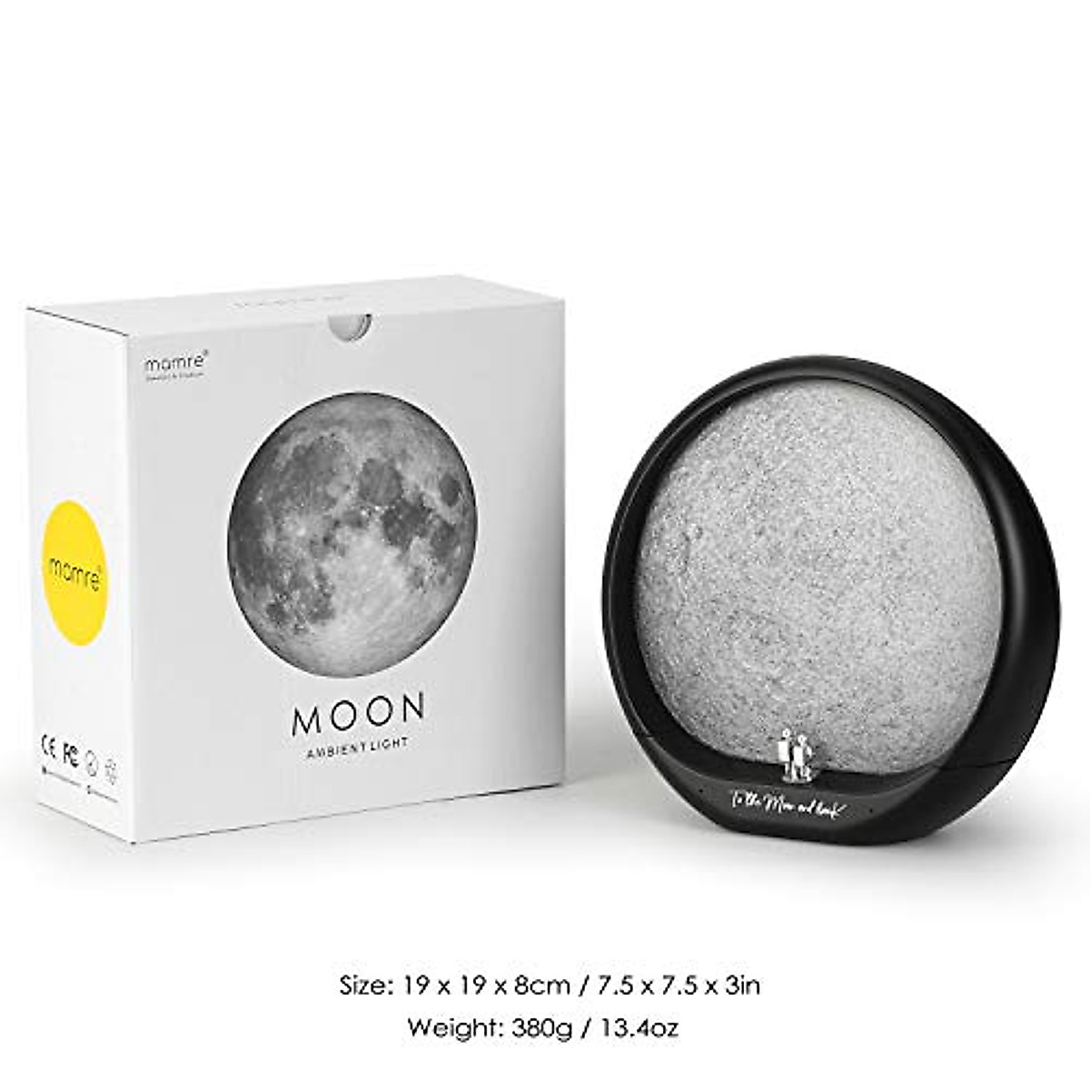 mamre Moon Décor Lamp Anniversary Dating Valentine’s Day Gift Ideas Astronomy Artwork, to The Moon and Back