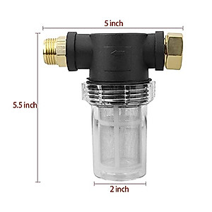 Sooprinse High Pressure Washer Gun 4000 PSI Set, Garden Hose Inlet Filter for High Pressure Washer, Sediment Filter Attachment