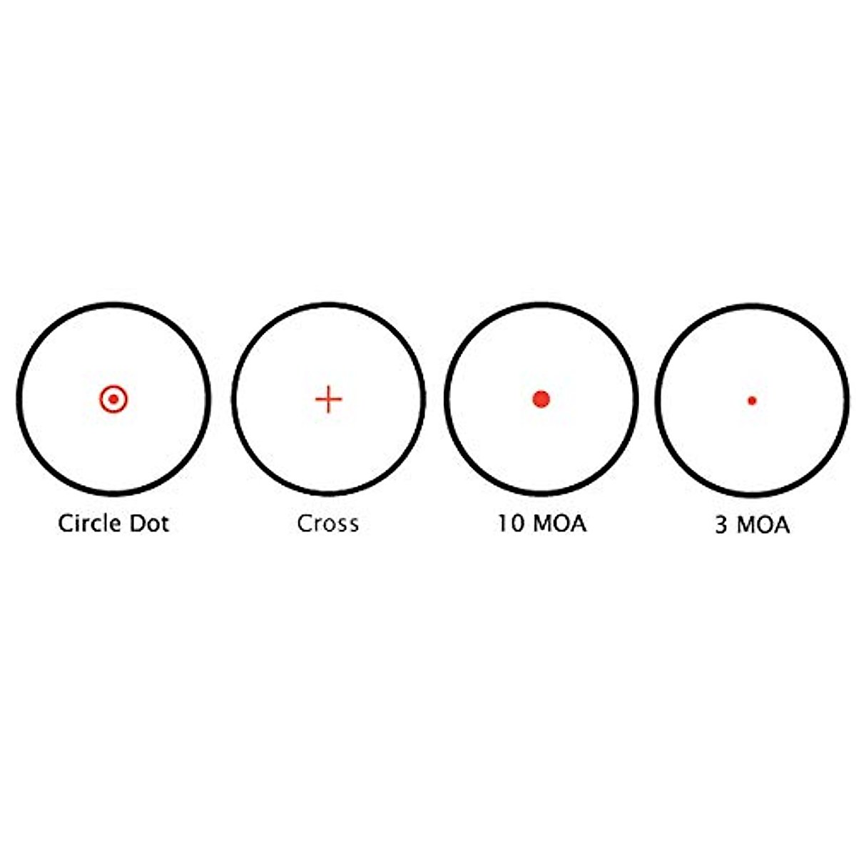 BARSKA AC10632 Red Multi-Reticle Electro Reflex Sight with with Picatinny / Weaver Style Base
