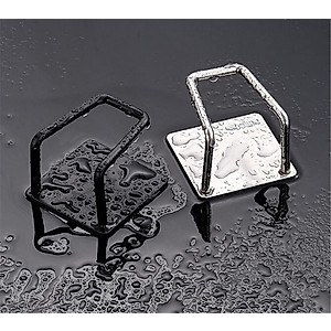 chenyesun Pot Lid Holder, 2 Pairs of Wall Mount Pot Lid Organizer,304 Stainless Steel Self Adhesive Cabinet Door Pot Lid Holder Rack for Kitchen Wall Mount,Freely Adjustable Length