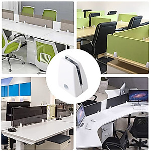 LELEVTXP 4 Pcs Desk Divider Clamps Adjustable Screen Partition Clips Practical Desktop Privacy Panel Clips for Offices Classroom Desktop