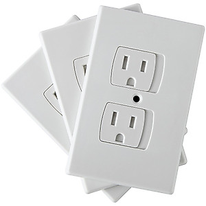 Jambini Self-Closing Baby Proof Outlet Covers Baby Proofing - An Alternative To Plug Covers for Electrical Outlets and Outlet Protectors (3 pack)