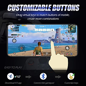 TERIOS Mobile Game Controller for Android – PC Controller – Gaming Remote for Smartphones/PS3/Windows – Instant Play and Turbo Function – Responsive Action Buttons