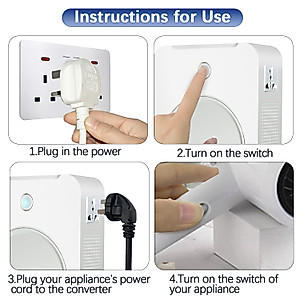 MYOYAY 2000W Step Up Voltage 110v to 220v Converter, Lightweight 110v to 220v Voltage Converter US to Europe Asia Power Transformer with Circuit Breaker Protection