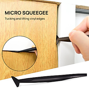 NEWISHTOOL Wallpaper Smoothing Tool Kit, Wallpaper Tools for Applying Peel and Stick Contact Paper Vinyl Film, Includes Big Smoothing Squeegee, Felt Scraper, Edge Tucking Stick, Craft Knife & Blades