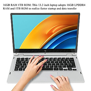 Pomya 2 in 1 Laptop Touchscreen Windows11, 13.3in Notebook 3K Touch Screen 2880x1920 Resolution with Magnetic Keyboard for Windows11 for Business, Study and Entertainment