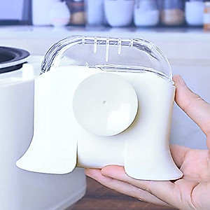 MXY Rice Scoop Holder with Suction Cup and Cover Rice Paddle Meal Spoon Fork Storage Station Can Stand or Adsorb on Rice Cooker or Smooth Surface