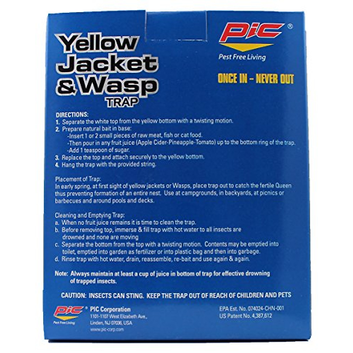 Pic Wasp, Yellow Jacket & Hornet Trap