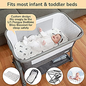 Comfy Mattress Pad Bassinet Sheet (2 Per Pack) Li’l Pengyu, Dual Front Super Soft Double-Brushed Microfiber & TPU Waterproof Neutral Fit Sheets, Crib Sheets for Boys Girls, Toddler Bed (31.1"X19.5")