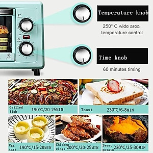 Convection Toaster Oven, Mini Oven with Grill Rotisserie Electric Oven and Hob Packages Hob Cookers Timing Wide-Area Temperature Control 11L Mini Ovens Toaster Oven Air Fryer, (Color : Pink)