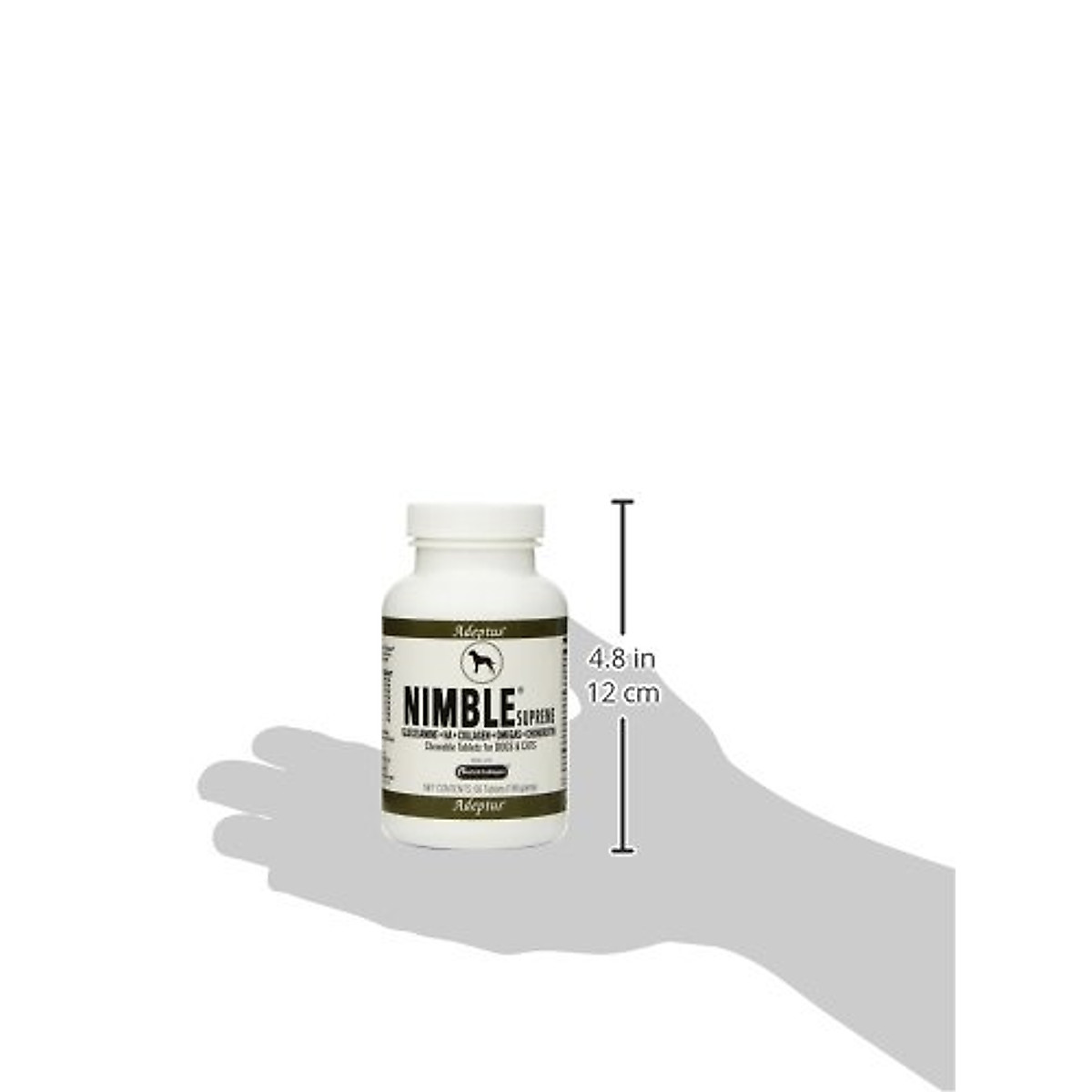 Adeptus Nutrition 60 Tablets Nimble Supreme Pet, 3.5 x 3.5 x 4.75