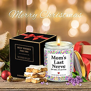 Gifts for Mom Birthday Gifts for Mom Women from Daughter Son Unique Novelty Funny Clove Scented Soy Candle Mom Gifts for Women New Mom Gifts Mothers Day Thanksgiving Presents Moms Last Nerve