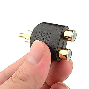 Cable Matters 5-Pack Gold Plated RCA Male to Female Split Adapter