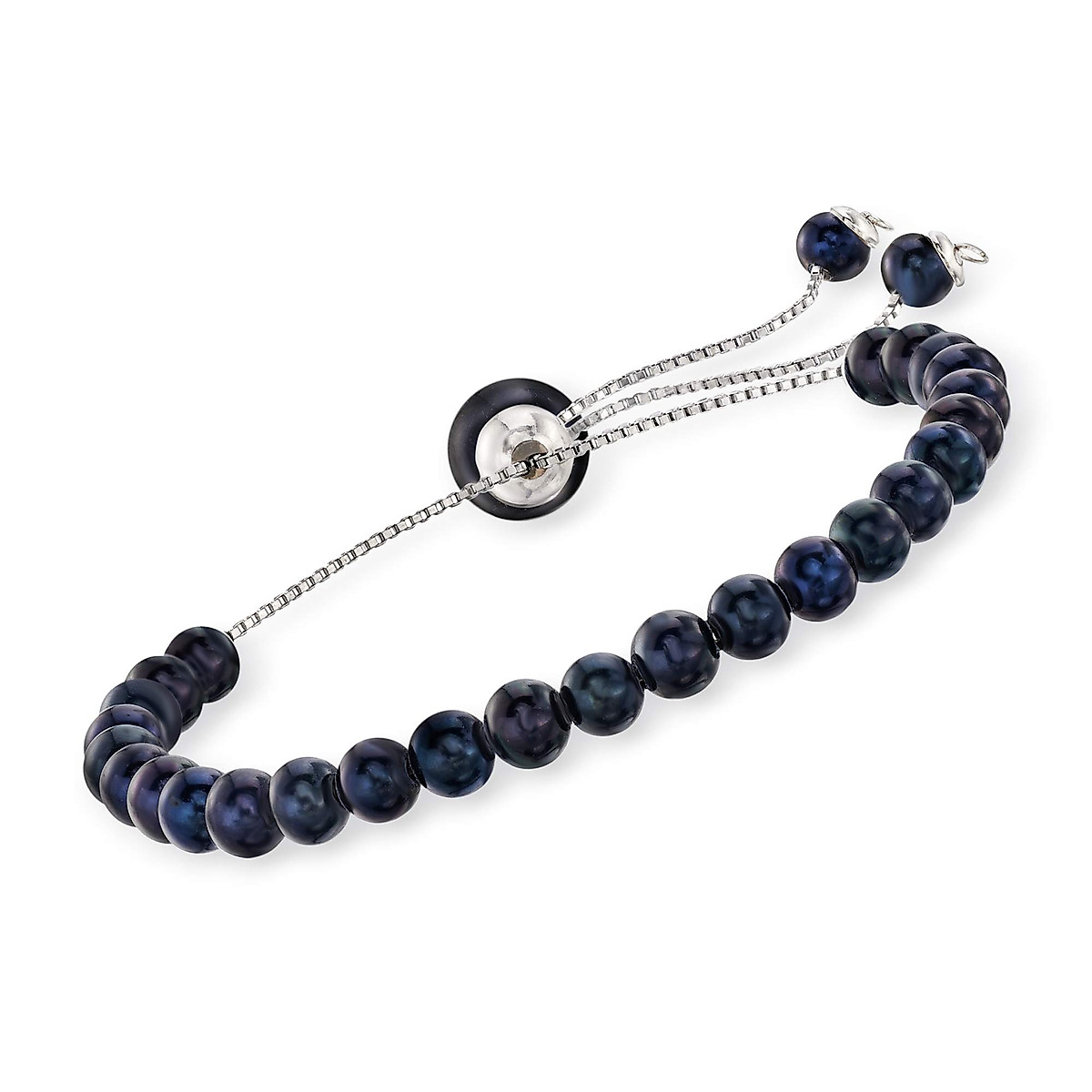 Ross-Simons 4-9mm Cultured Pearl and Sterling Silver Bead Jewelry Set: 3 Bolo Bracelets