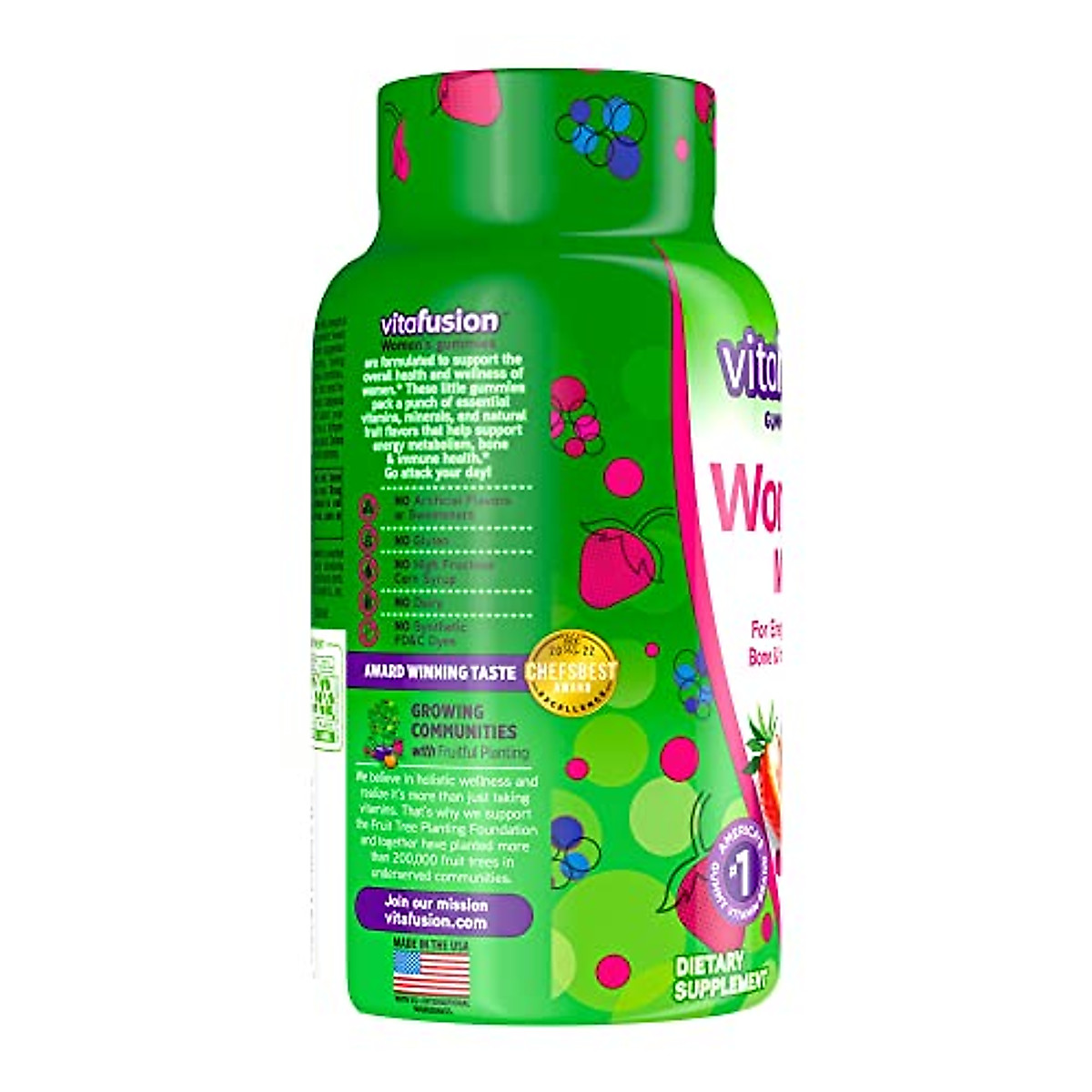 vitafusion Women’s Daily Gummy Multivitamin: vitamin C & E, Delicious Berry Flavors, 150ct (75 day supply), from America’s number one Gummy Vitamin Brand