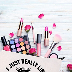 BDPWSS Moose Makeup Bag Moose Lover Gift I Just Really Like Moose OK Funny Moose Themed Gift (really like moose)