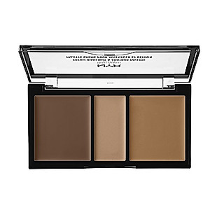 NYX PROFESSIONAL MAKEUP Cream Highlight & Contour Palette, Deep, 0.38 Ounce (CHCP03)