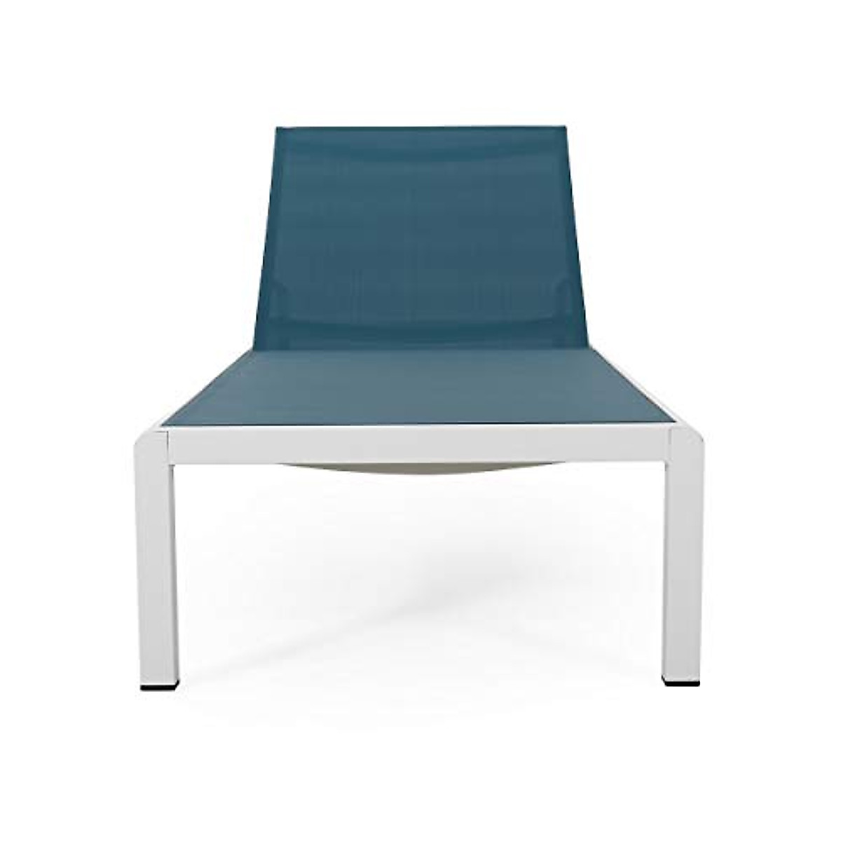 Christopher Knight Home Vicky Coral Outdoor Chaise Lounges (Set of 2), Blue and White