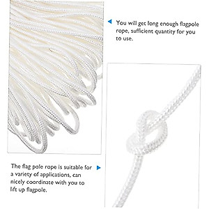 Yardwe Clothes Line Outdoors 1pc Flagpole Rope Camping Clothesline Travel Clothesline Outdoor Clothesline Laundry Rope Line Flagpole Replacement Cotton Rope Clothes Drying Rope Set