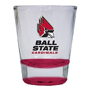 R and R Imports Ball State University 2 ounce Color Shot Glasses Red Officially Licensed Collegiate Product