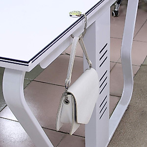 WIWAPLEX Folding Table Purse Hook Set of 4 - Metal Foldable Handbag Hanger Womens Bag Storage Hanging for Office Restaurant Desk (Butterfly)