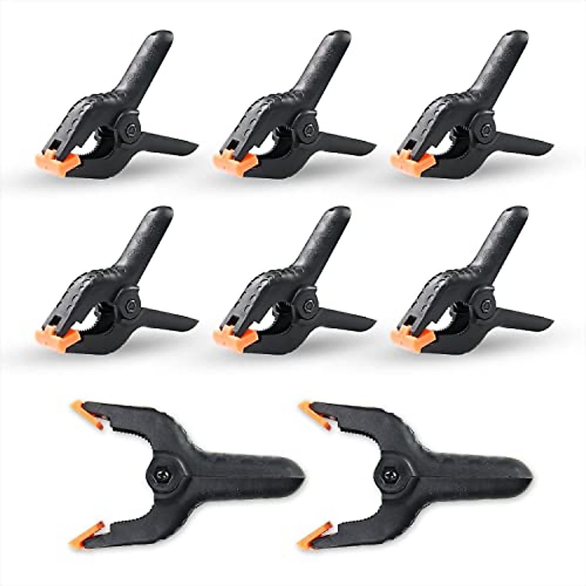 MOUNTDOG Backdrop Spring Clamps 8 Pack, 4.5 inch Heavy Duty Clips for Backdrops Stand, Background Muslin, Canvas, Paper, Chromakey Screen, Photo Studio, Woodworking