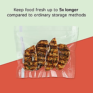 FoodSaver Vacuum Sealer Bags for Extra Large Items, Rolls for Custom Fit Airtight Food Storage and Sous Vide, 11" x 16' (Pack of 2)