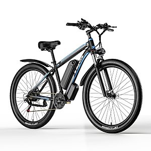 E·Bycoo 29" Electric Bike for Adults 750W Peak 1000W Ebike for Adults with 48V 17.5AH Battery 32MPH 65Miles Electric Bicycles, 21 Speed Mountain Bicicleta Electrica with Front Fork Suspension(Grey)