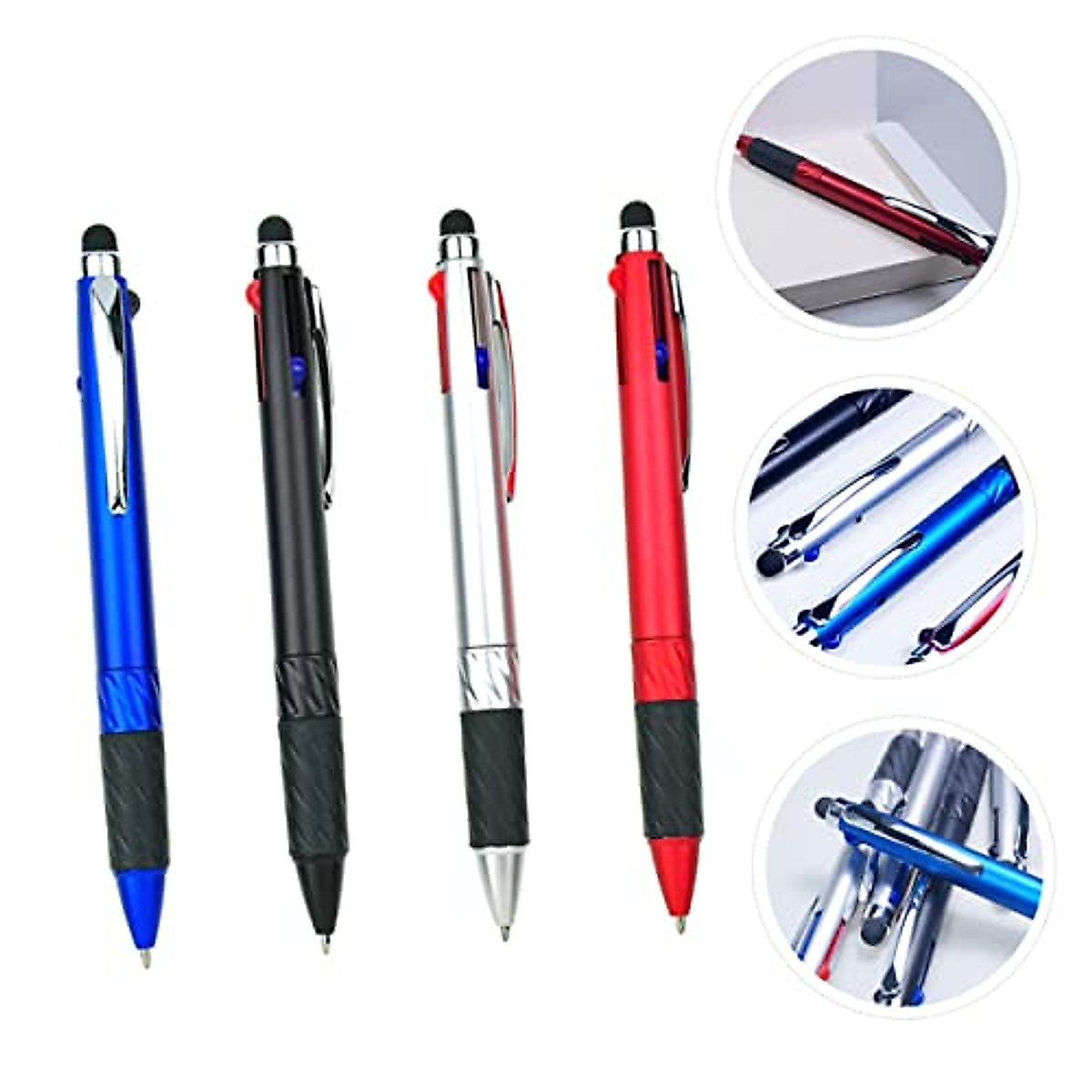 STOBOK Conference Pens 8 Pcs 1 Set Multifunction Stylus Touch Stationery Touch Stylus Pen Pens Multicolor Ballpoint Pens Black Smart Phone Stylus Pen Meeting Pens Ball 3-Color Ball Pens