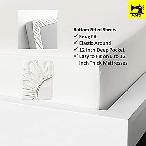 Split Queen Sheets Sets for Adjustable Bed, Soft Sateen Weave, 400-Thread-Count 100% Egyptian Cotton 5PC Set with 2 Fitted Sheets, Split-Queen Sheet Set 12-Inch Deep Pockets, 400-TC - |Peach Solid|