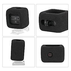 HSU Windslayer Cover and Lens Screen Protector for GoPro Hero 11 Black Mini, Windslayer Cover (2 Pack) + Screen Protector (3 Pack) + Lens Cap, Video Noise Reduction GoPro Accessory