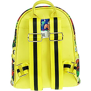 KBNL SpongeBob SquarePants 11" Faux Leather Mini Backpack Yellow