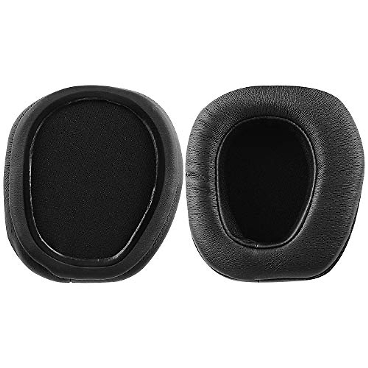 Geekria QuickFit Protein Leather Replacement Ear Pads for DENON AH-D600, AH-D7100, Headphones Earpads, Headset Ear Cushion Repair Parts (Black)