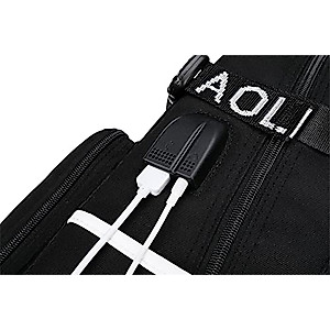 Piatek Teens Kylian Mbappe Daypack Waterproof Laptop Bag with USB Charging Port Graphic Canvas Knapsack