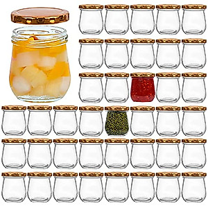 VERONES 40 PACK 6oz Mason Jars Canning Jelly Jars with Lids, Ideal for Jam, Honey, Wedding, Shower Favors, DIY Spice Jars