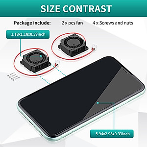 2Packs Wathai 30mm 24V Blower Fan Brushless Exhaust Fan 2pin 30 x 30 x 10mm for DIY Cooling Single Board Computer, Custom Setu, Hotend