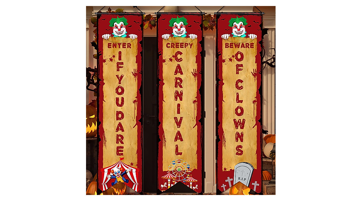 Creepy Carnival Party Banners for Halloween Fun