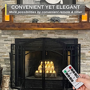 Homemory Rechargeable Candles Tea Lights with Remote Timer, LED Tea Lights Candles Battery Operated, Rechargeable Flameless Candles for Home Decor Seasonal Decor, Dia 1-1/2‘’ X H 2-1/3'', 6-Pack