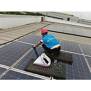 HZLH ( 20pcs ) Solar Panels Water Drained Away Clip,Auto Remove Stagnant Build-up Near The Panel Edges,Plastic Clip to Clear rainwater and Other Debris (50mm), Black