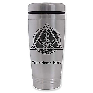 LaserGram 16oz Commuter Mug, Dentist Symbol, Personalized Engraving Included