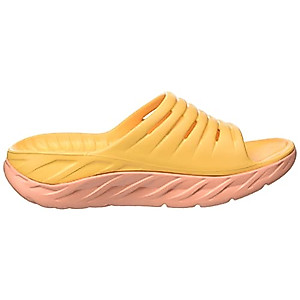 Hoka Ora Recovery Slide (Unisex) - Amber Yellow / Shell Coral - Size M9/W11
