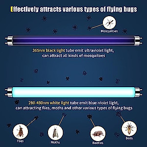 Qualirey T8 Bug Zapper Replacement Bulbs, 10W Bug Zapper Light Bulb for 20W Electronic Bug Zapper, Effectively Attracts Most Flying Bugs 13 Inch Mosquito Light Bulb for Indoor Outdoor (4 Pack)