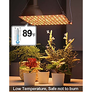 DOMMIA Grow Light, 2Pcs Ultra-Thin Plant Light for Indoor Plants, 20W Full Spectrum LED Plant Grow Light with ON/Off Switch, DIY Hanging Plant Growing Lamps for Seed Starting, Succulents, Veg, Herbs