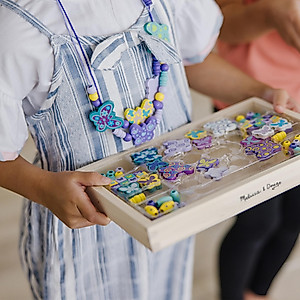 Melissa & Doug Created by Me! Butterfly Beads Wooden Bead Kit, 120+ Beads for Jewelry-Making