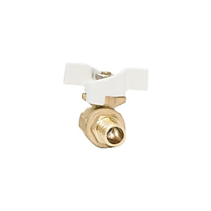 1/2-in Brass Pex Ball Valve, 1/4 Turn Pex Shut Off Valve with White T-handle,1/2" Mini Brass Pex Barb Valve for Pex Tubing for Hot or Cold Water- (2-Pack)