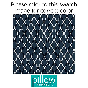 Pillow Perfect Outdoor/Indoor Garden Gate Navy Tufted Seat Cushions (Round Back), 2 Count (Pack of 1), Blue