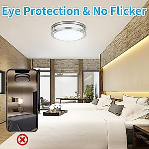 Drosbey 36W LED Ceiling Light Fixture, 13in Flush Mount Light Fixture, Ceiling Lamp for Bedroom, Kitchen, Bathroom, Hallway, Stairwell, Super Bright 3200 Lumens, 5000K Daylight White