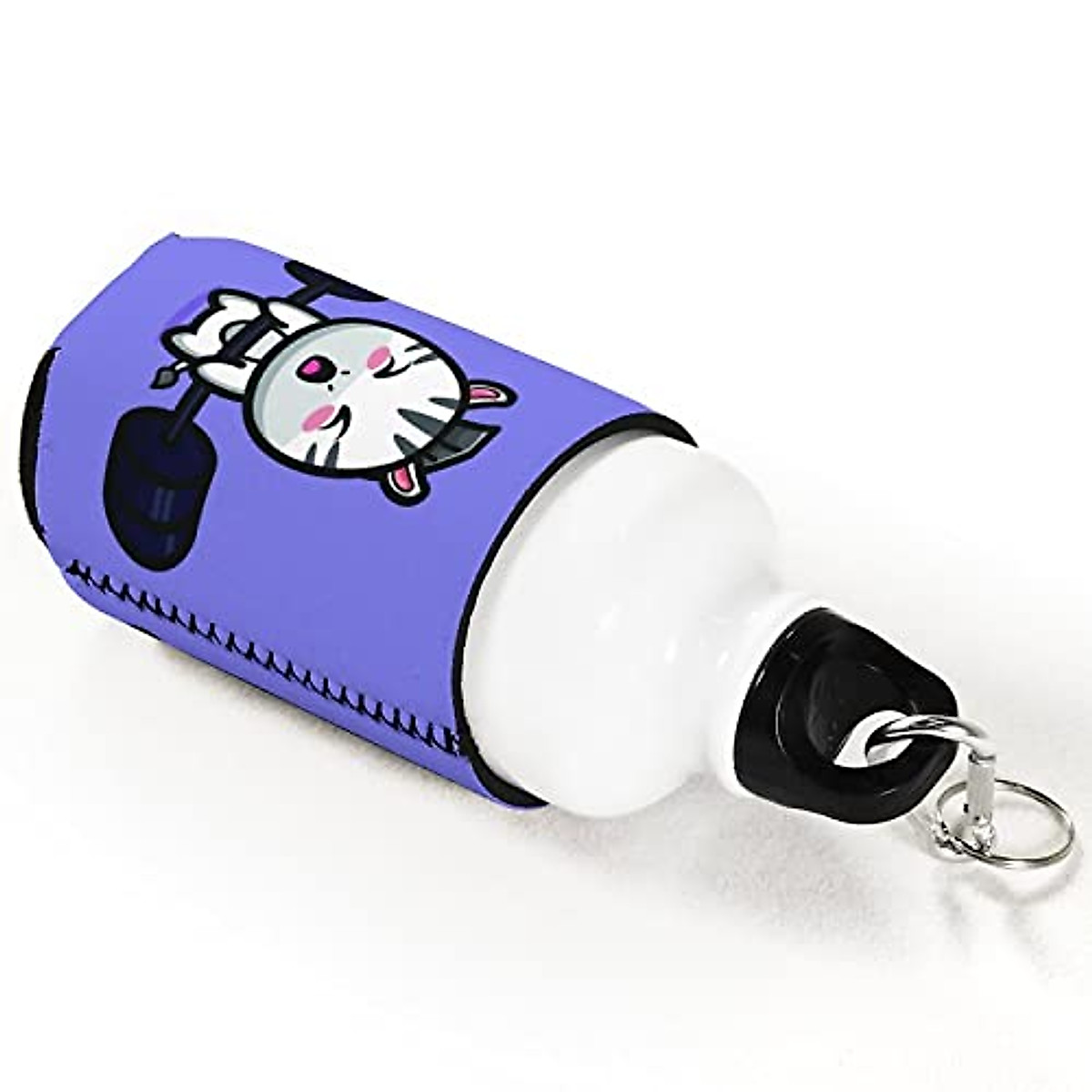 Can Cooler Sleeves Coozies for Cans And Bottles Insulators Cute Zebra Lifting Barbell Print PVC Elastic Reusable